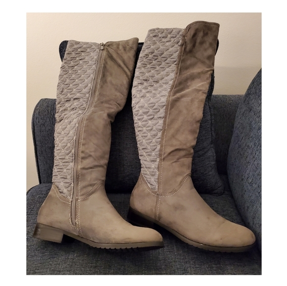 Checklist | Shoes | Checklist Gray Faux Suede Boots | Poshmark